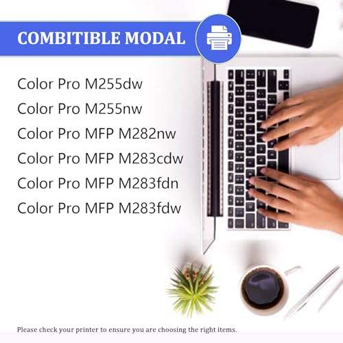 206A Toner Cartridge (with Chip) Compatible for HP W2110A W2111A W2112A W2113A Toner, Work for Color Pro M255dw M255nw MFP M282nw M283 Series Printers, 1 Magenta