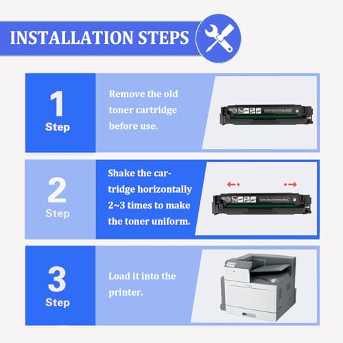 206A Toner Cartridge (with Chip) Compatible for HP W2110A W2111A W2112A W2113A Toner, Work for Color Pro M255dw M255nw MFP M282nw M283 Series Printers, 1 Magenta