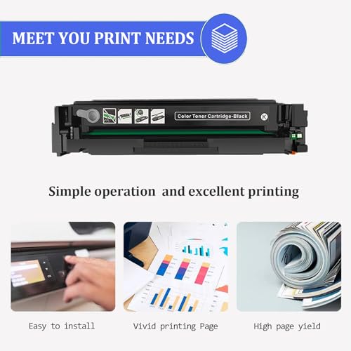 206A Toner Cartridge (with Chip) Compatible for HP W2110A W2111A W2112A W2113A Toner, Work for Color Pro M255dw M255nw MFP M282nw M283 Series Printers, 1 Magenta
