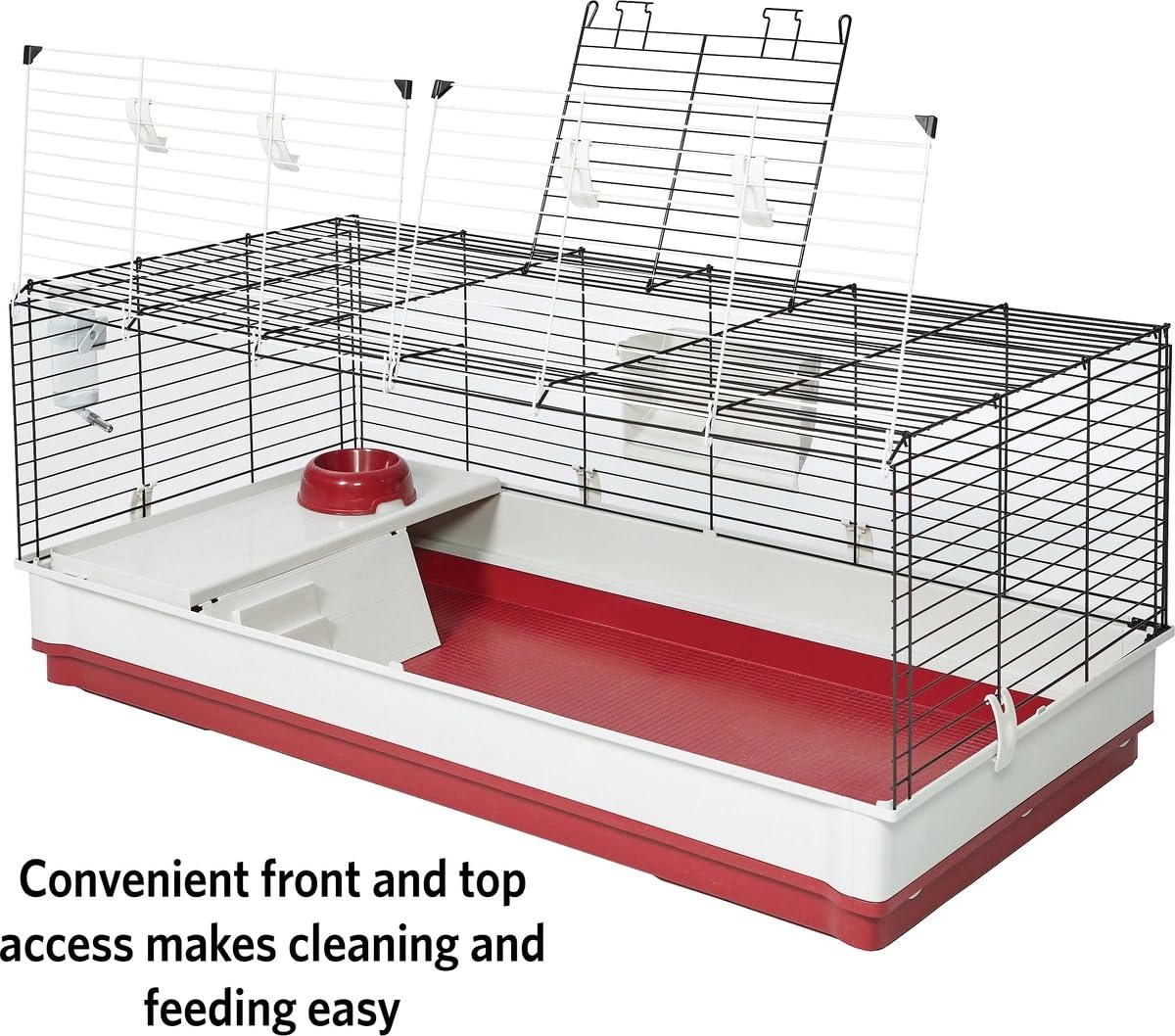 LAZAT Luxury Guinea Pig Cages - Rabbit cage for Rabbit, Guinea Pig, Ferret, Chinchilla, The Perfect Haven for Small Pets. (47.16 x 23.62 x 19.68 inches)
