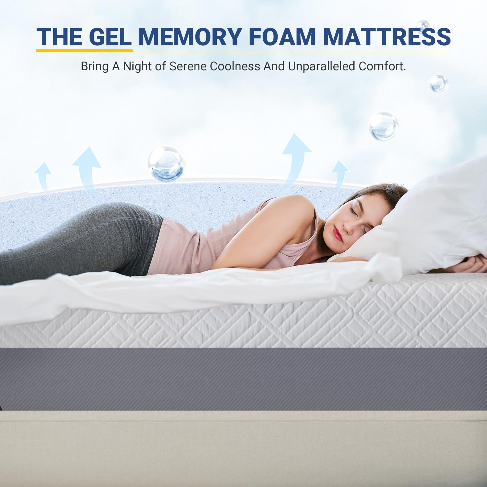 Avenco Full Size Mattress, 12 Inch Gel Memory Foam Mattress Full for Fresh Sleep & Pressure Relief, Medium Firm Mattress with Motion Isolation, Mattress in a Box