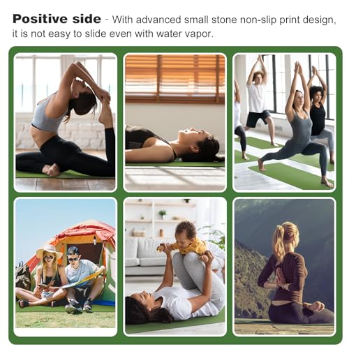 WEme Yoga Mat 1/4-Inch Thick Folding Yoga Mat TPE Eco-friendly High Density Anti-Tear Non-Slip Exercise & Fitness Mat, Foldable Easy Multipurpose Exercise Mat for Pilates, Home Workout