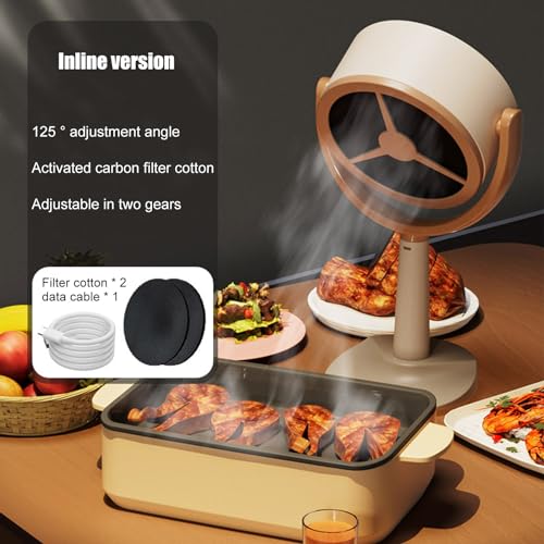 Mini Desktop Range Hood, Portable Range Hood, Adjustable Mini Extractor Hood With Strong Suction And Low Noise, Extractor Fan For Indoor Outdoor Easy To Clean