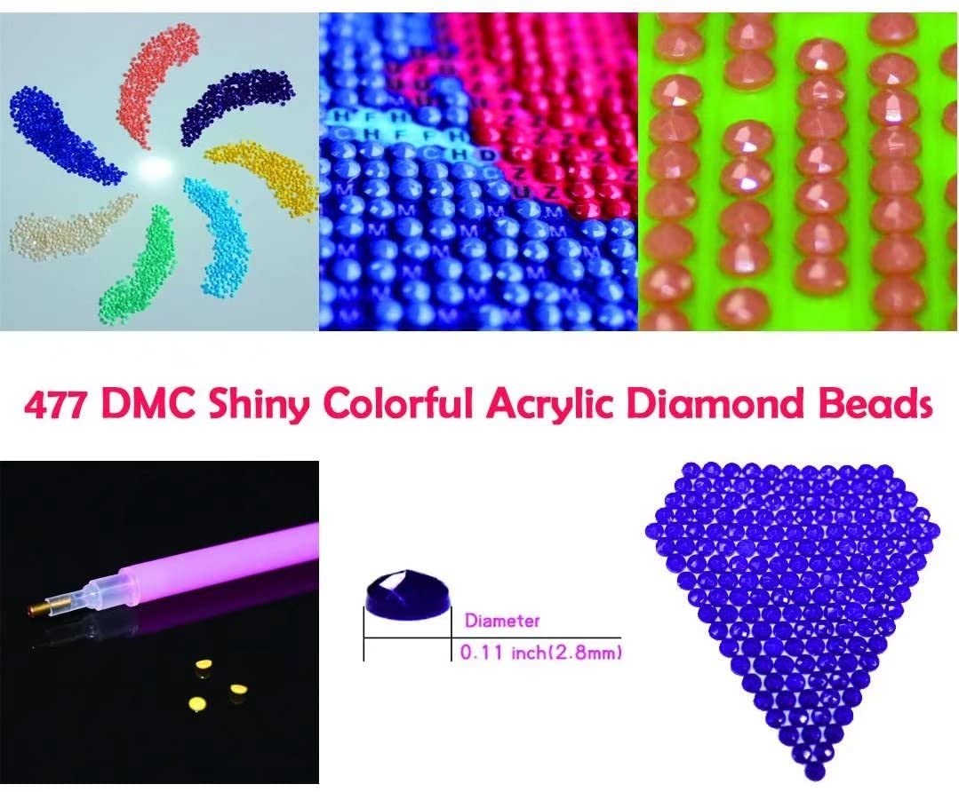 BLuen Diamond Painting Kits for Adults Red Dragon Full Drill Diamond Dots Paintings with Diamonds Gem Art Decor - 16X16 Inch