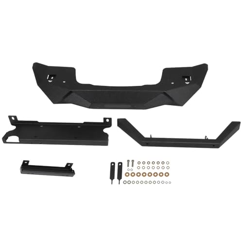 cciyu Rront Bumper and Rear Bumper Compatible for 2007-2018 for Jeep, Wrangler JK with D-ring with and Tire Carrier