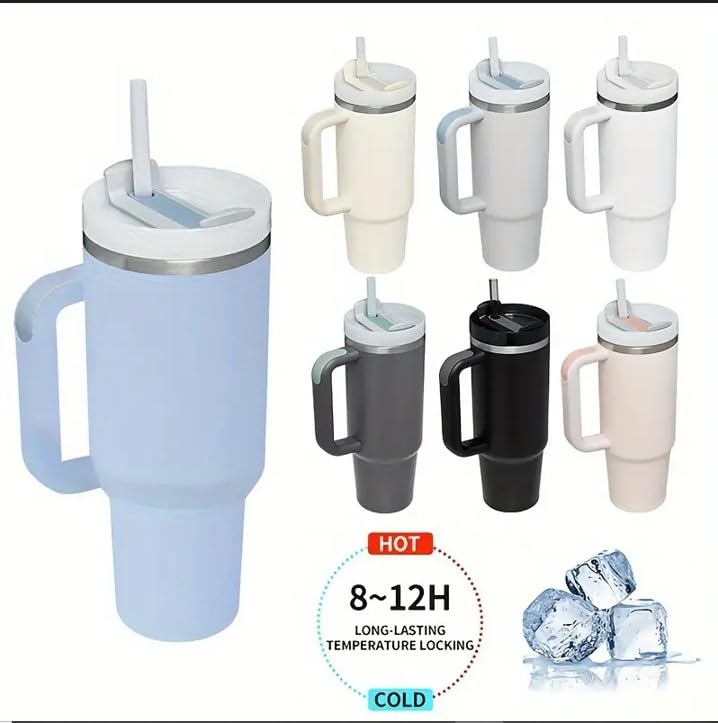 Quencher H2.0 FlowState Stainless Steel Vacuum 40oz, Portable Drinking Cups, Stanley Car Cup, For Car, Home, Office, Summer Drinkware, Travel Accessories, Birthday Gifts