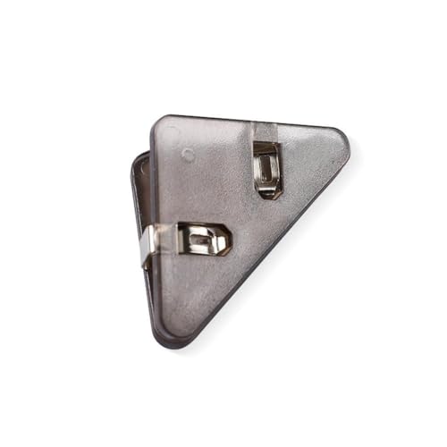 Paper Clips 10PCS Triangle Clip Ticket Clip Book Corner Clip Binder Desk Organizer Paperclips (Color : Black)