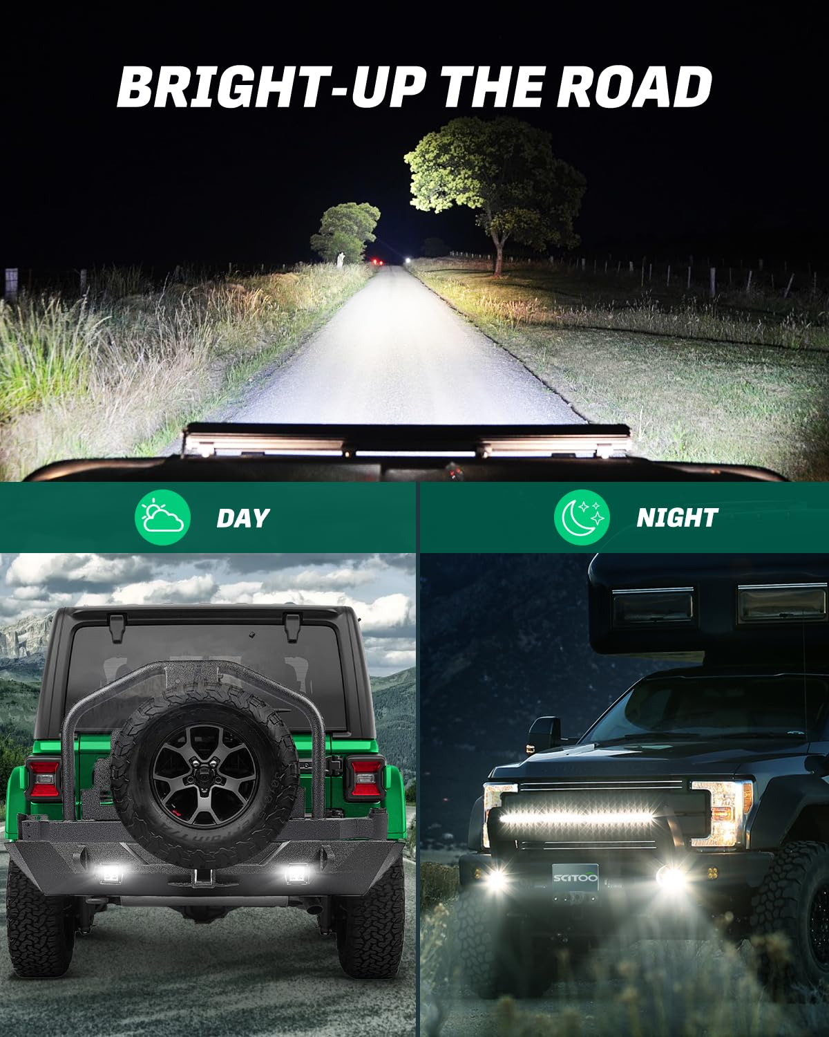 SCITOO Rront Bumper + Rear Bumper w/Tire Carrier Textured Black for 2007-2018 for Jeep Wrangler JK Rock Crawler Bumper w/Winch Plate with D-ring