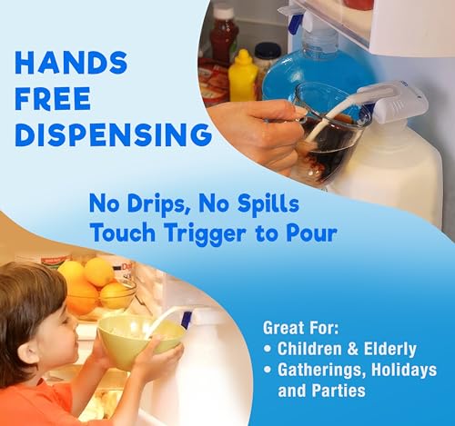 Automatic Drink Dispenser - Hands-Free Electric Tap Drink Dispenser, Universal Bottle Cap Dispenser, Perfect for Milk, Juice and Almost All Drink, Home Kitchen Party Wedding (2 Pack)