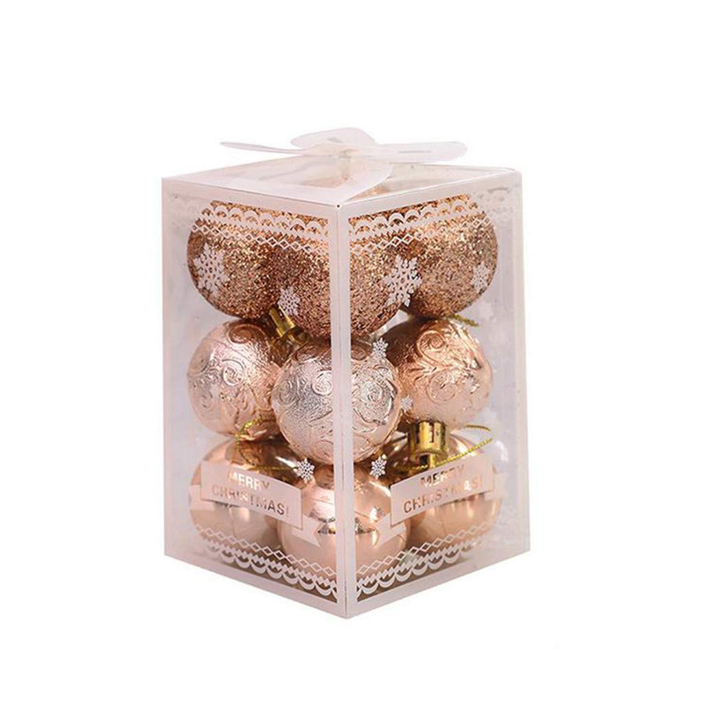 QAZIUY 12 PCS Christmas Ball Ornaments Christmas Tree Accessories Christmas Tree Xmas Balls Baubles Party Wedding Ornament for Birthday Halloween Holiday Wedding Decorations