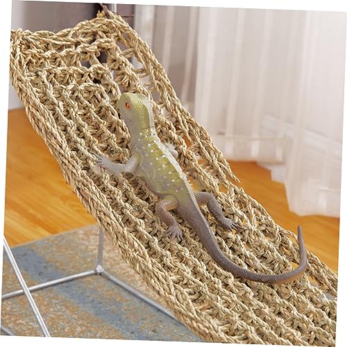 NOLITOY 4 Pcs Climbing Pet Hammock Lizard Hanging Beds Lizards Hammocks Bearded Dragon Tank Accessories Reptile Lizard Lounger Pet Seagrass Cushions Reptile Hammock Reptile Lizard Hammocks