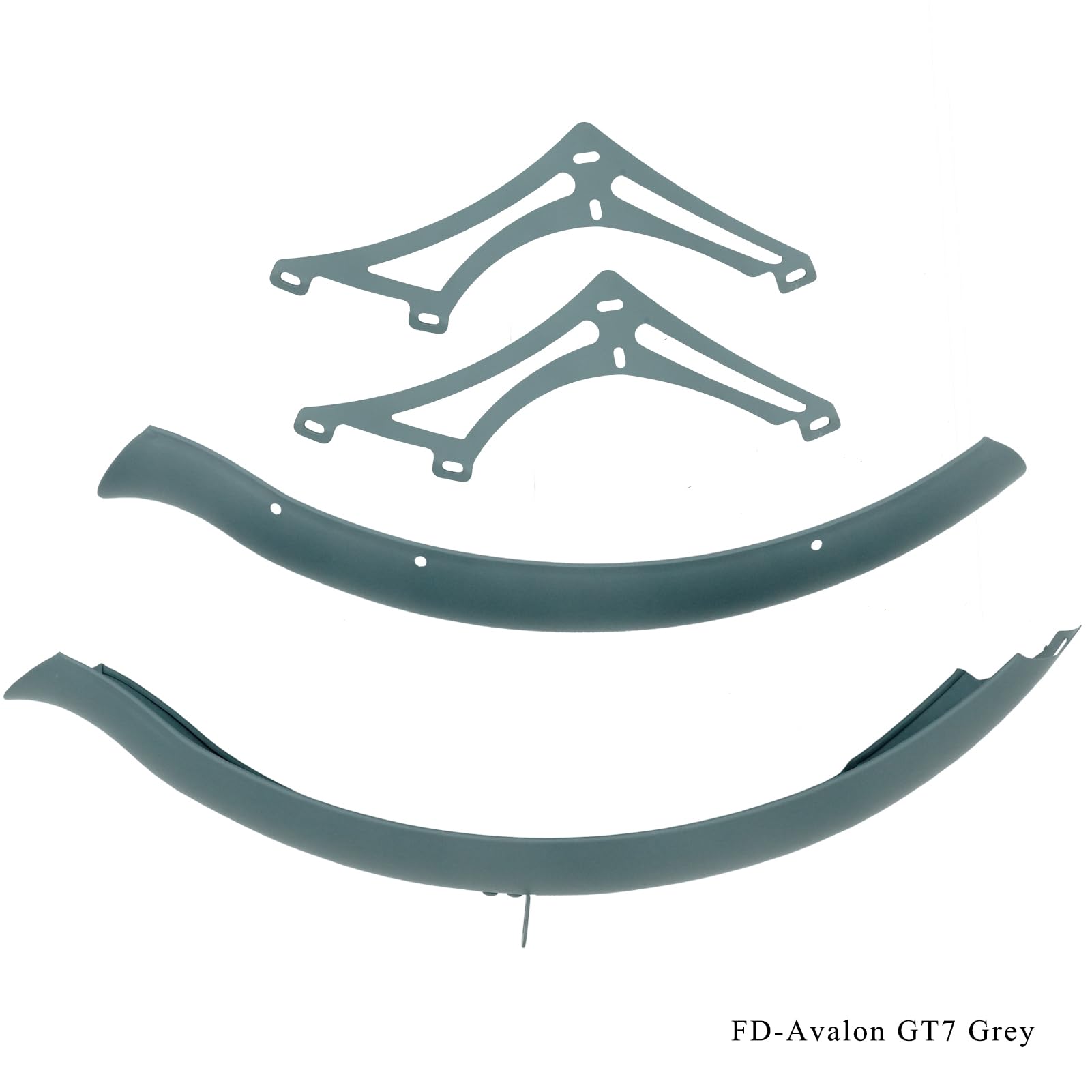 Tracer FD-Avalon Mudguard 26'' Fat Tire Cruiser Bike Mudguard 100mm Width, Front & Rear Set. (Gray)
