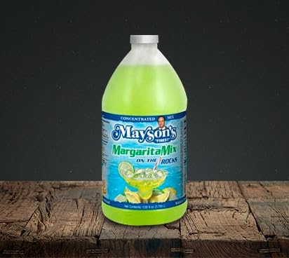Mayson's On the Rocks Margarita Mix, 1 Gallon Bottle, Makes Over 125 Drinks