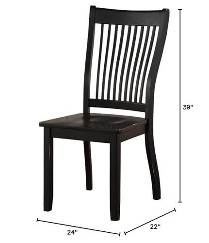 Wycian Chair Seat Cushion, Chair Vanity 2PCS Solid Wood Black Living Room Bedroom Dining Rooms Garden