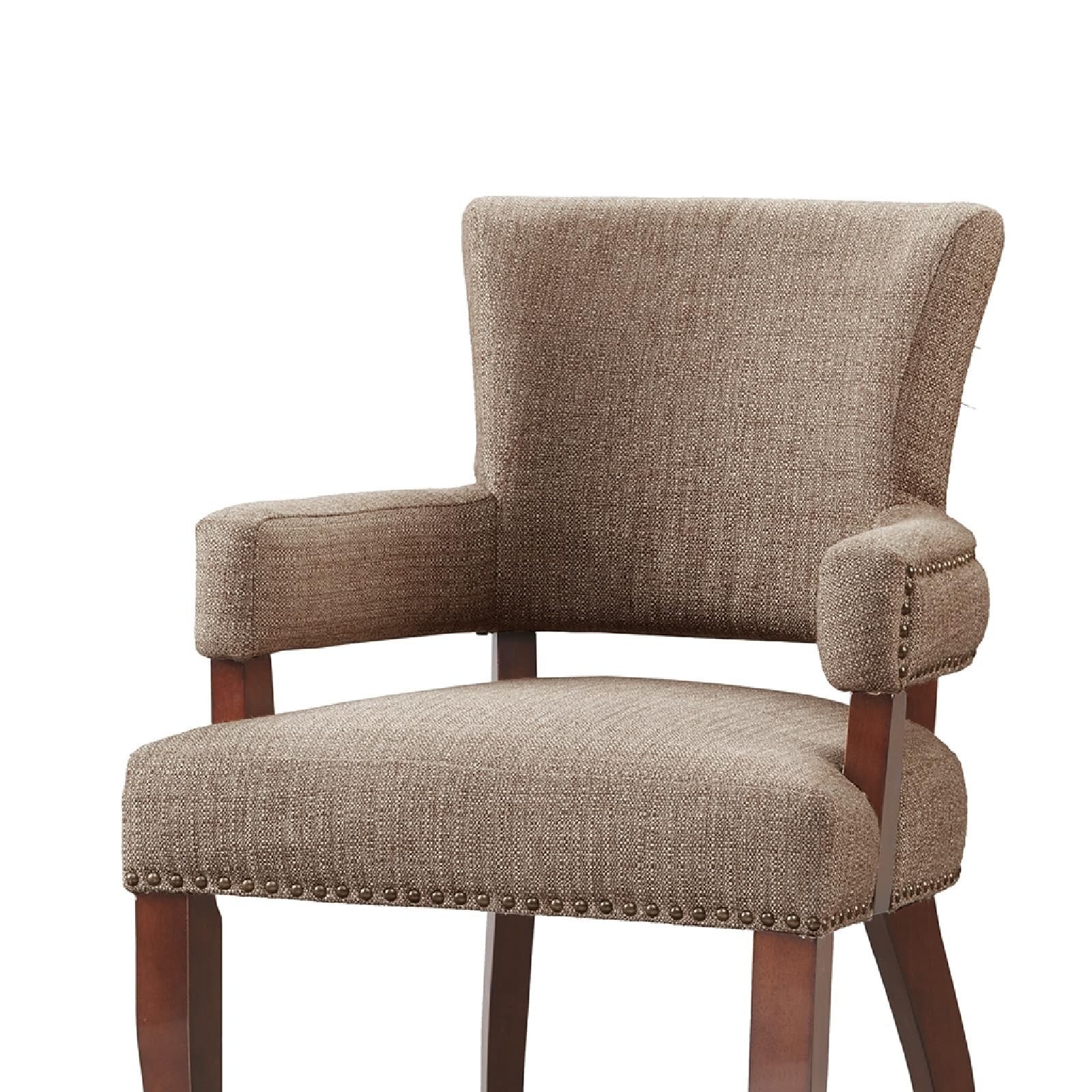 Wycian Boho Dining Chairs, Comfortable Chairs Solid Wood Brown Seat Height 19.5" Living Room Bedroom Dining Rooms Garden Seat Chair 1PC