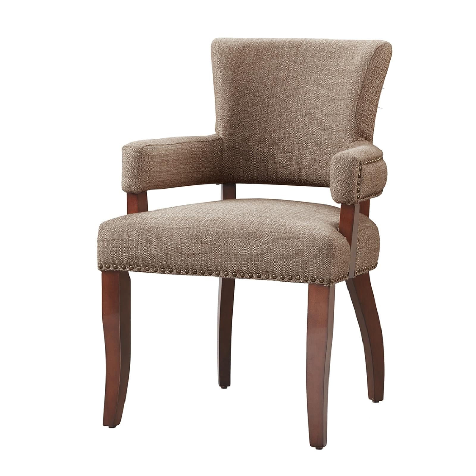 Wycian Boho Dining Chairs, Comfortable Chairs Solid Wood Brown Seat Height 19.5" Living Room Bedroom Dining Rooms Garden Seat Chair 1PC