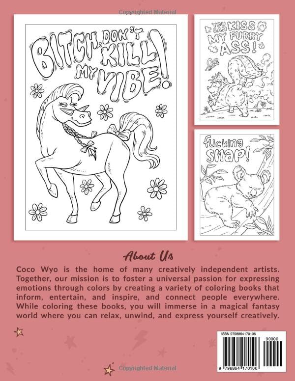 Sassy Animals: Hilarious Coloring Book for Adults with Funny Swearing Quotes for Relaxation