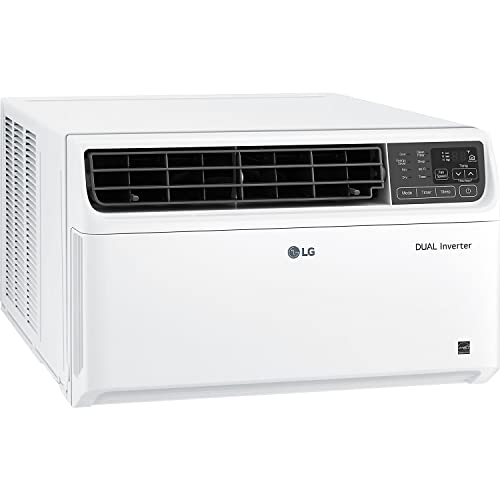 LG 9,500 BTU Dual Inverter Smart Window Air Conditioner, Cools 450 Sq. Ft., Ultra Quiet Operation, Up to 15% More Energy Savings, ENERGY STARĀ®, works with LG ThinQ, Amazon Alexa and Hey Google, 115V