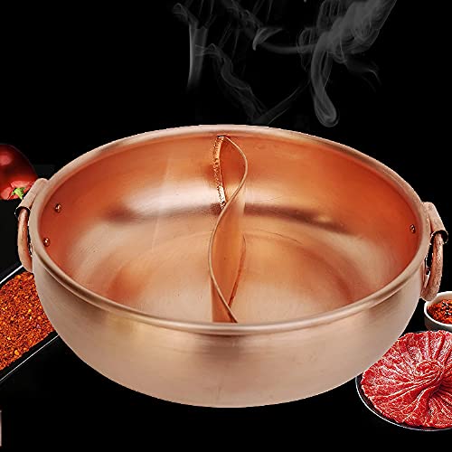 TAOBAO Household Hot Pot Copper Pot, Induction Cooker Hot Pot Thickened Hot Pot, Mandarin Duck Pot