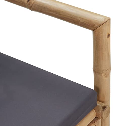 VRAXO Patio Chairs with Cushions 2 pcs Bamboo,Outdoor Chairs-47.08lbs