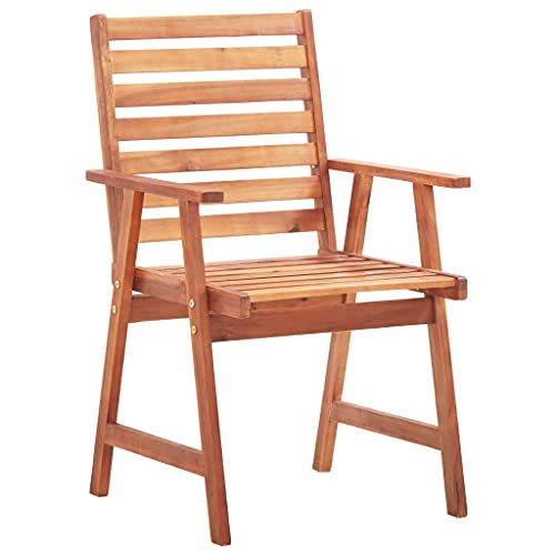 VRAXO Patio Dining Chairs 4 pcs with Cushions Solid Acacia Wood,Outdoor Chairs-72.16lbs