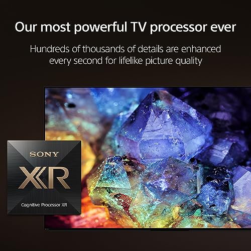 Sony XR55A95L 55 Inch QD-OLED 4K UHD Smart Google TV with AI Upscaling with a VMPL50A-B1 Tilting Wall Mount for 32 Inch-85 Inch Flat Screen TVs and HDTV Screen Cleaner Kit (2023)