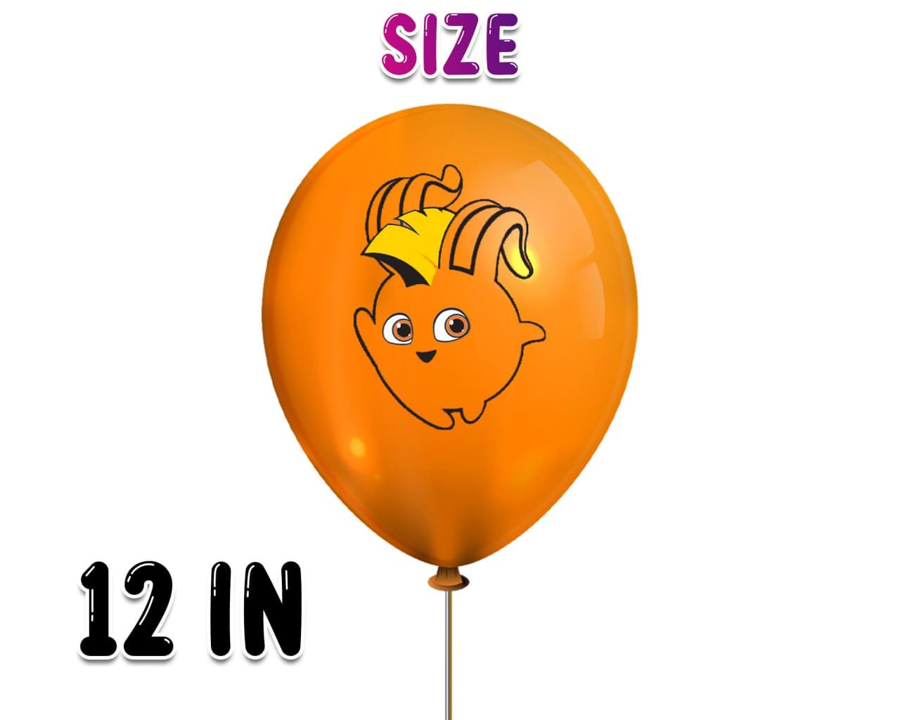 5 Pcs Cartoon Sunny Bunnies Latex Balloons - Hop into Fun and Festivity!
