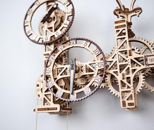 WOODEN.CITY Steampunk Wooden Clock Kit - 3D Puzzles for Adults - Hobbies for Men Model Kits