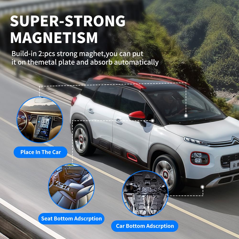 GPS Tracker for Vehicles,No Subscription,Free App for Cars,Tracker Device for Vehicles,Unlimited Distance US,Small Portable Real time Mini Magnetic for Cars, Kids, Elderly, Wallet, Luggage