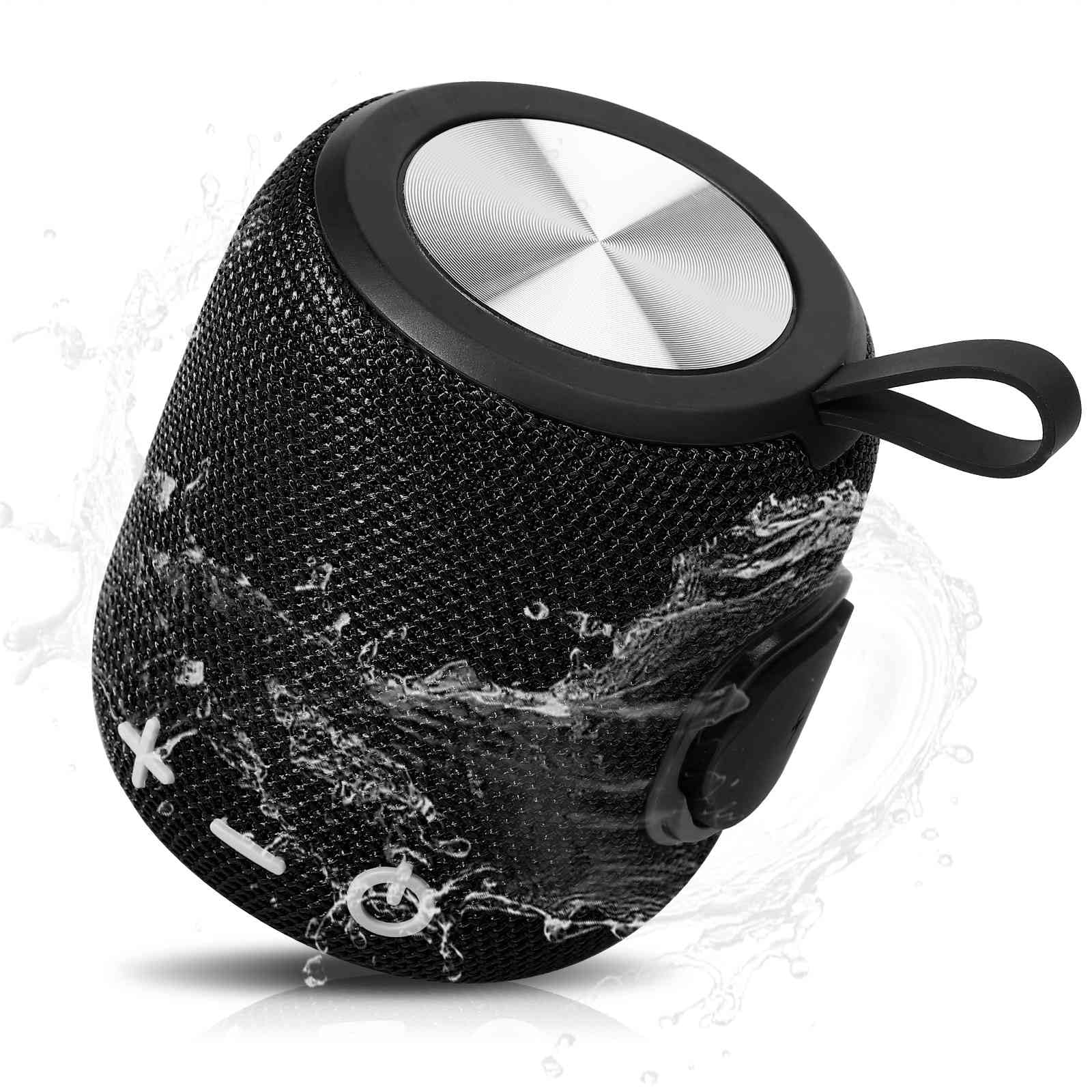 Bluetooth Speaker: Powerful Stereo Sound, IPX7 Waterproof, True Wireless Stereo Pairing, Portable Design, Latest Bluetooth V5.2 - Perfect for Mi CC9, Beach, Outdoor, Home, Parties, Scooter - Black