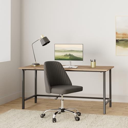 Office Chair, Desk Chair, Small Desk chairs with wheels Cute Vanity Swivel Chair with Back Mid Century Modern Armless Home Office Desk Chairs Task Chair for Bedrooms, Office, Dressing Room, Study