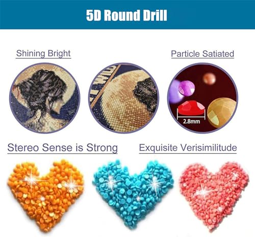 AIBOERL Diamond Art Kits, Forest Waterfall DIY Full Round Drill Diamond Painting Kit for Adults Beginners, Landscape Full Drill Crystal Picture Gem Art for Home Wall Decor (15.8 * 11.8 inch)