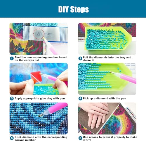 AIBOERL Diamond Art Kits, Forest Waterfall DIY Full Round Drill Diamond Painting Kit for Adults Beginners, Landscape Full Drill Crystal Picture Gem Art for Home Wall Decor (15.8 * 11.8 inch)