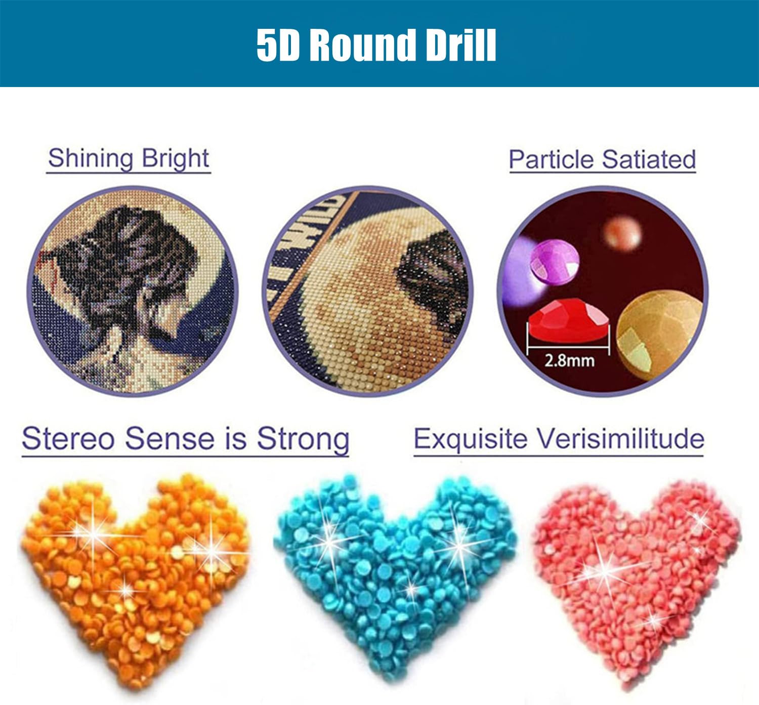 AIBOERL Diamond Painting Kits, Rainbow Diamond Art Kit for Adults, DIY 5D Friends Diamond Dots Full Drill Round Crafts for Home Wall Decor (15.8 * 11.8 inch)