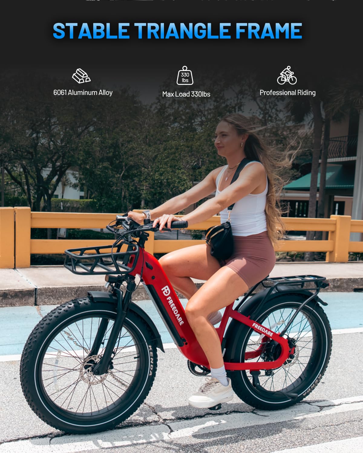 FD FREEDARE Eden Electric Bike Adults GPS Smart App Control 750W Motor 48V 20Ah Battery Fat Tire Ebike,Torque Sensor Electric Bicycle,90Miles Range,28MPH Max Speed UL Certificate