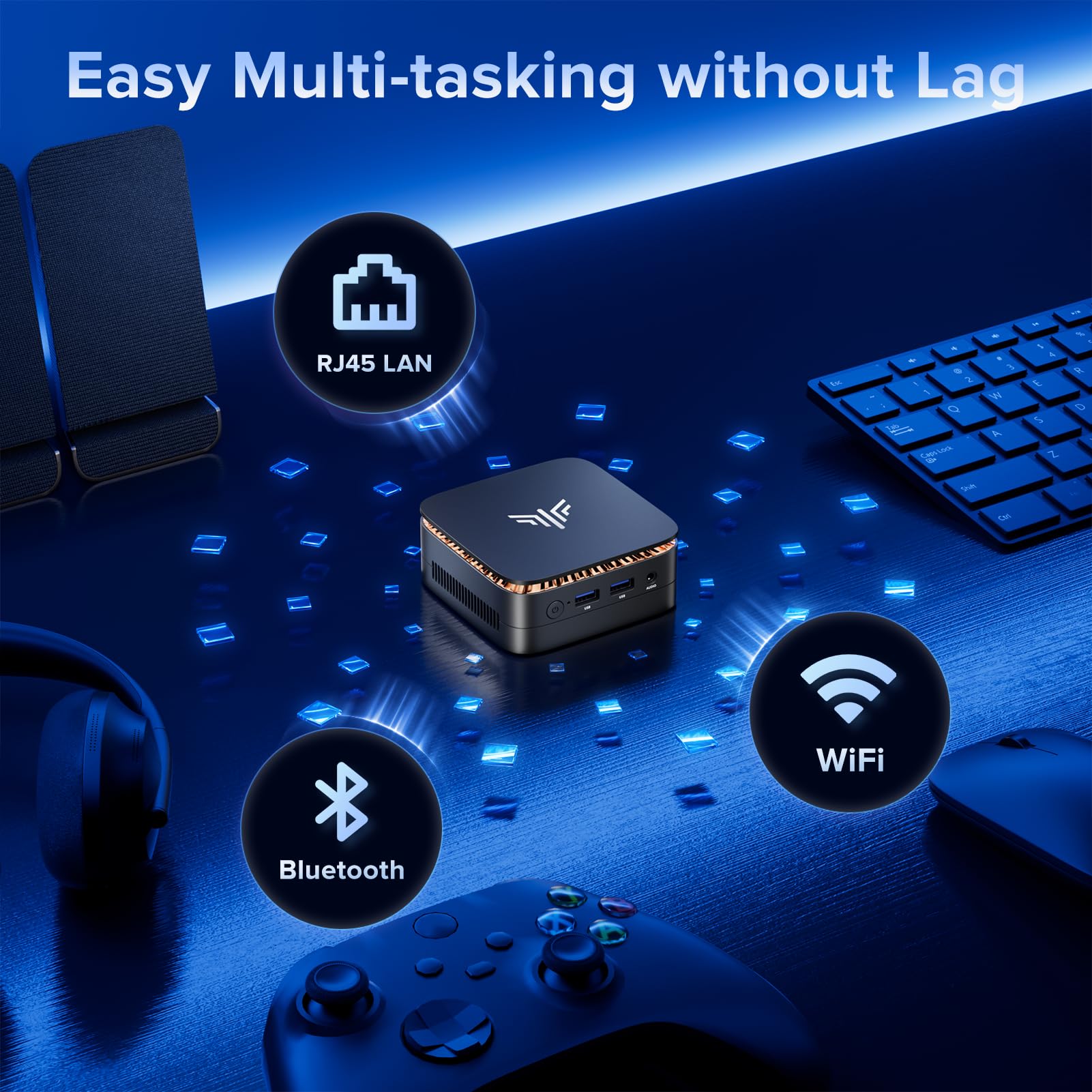 KAMRUI AK1PLUS Mini PC Alder Lake N97(up to 3.60 GHz),16GB RAM 512GB ROM Small Desktop Computer, Mini Computers Support 2.5" SSD (up to 2TB),4K,WiFi 2.4G/5G,BT4.2 on Business Home Office Family-NAS