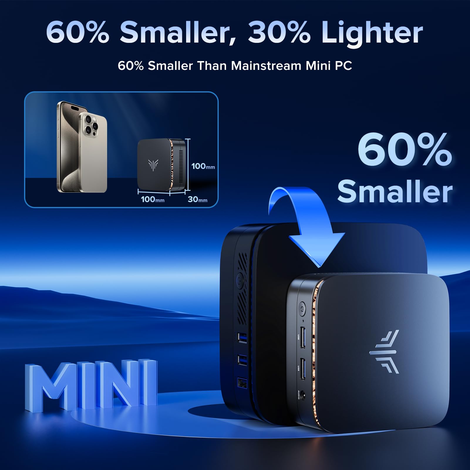 KAMRUI AK1PLUS Mini PC Alder Lake N97(up to 3.60 GHz),16GB RAM 512GB ROM Small Desktop Computer, Mini Computers Support 2.5" SSD (up to 2TB),4K,WiFi 2.4G/5G,BT4.2 on Business Home Office Family-NAS