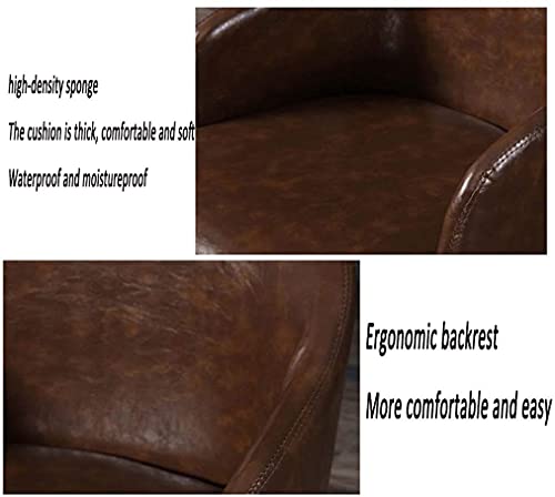 Conference Reception Room Coffee Table with Chair, Table and Chair Combination Restaurant Bar Farmhouse Balcony Tea Shop Reception Leather Lounge Study Cake Shop Round Table (Yellow 60cm) ( Color : Ye