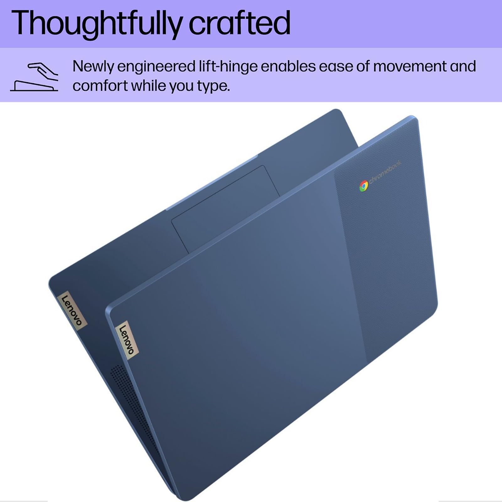 Lenovo Slim 3 Chromebook Laptop for Business Student, 14'' FHD IPS Touchscreen, 8-Core MediaTek Kompanio 520 Processor, 4GB RAM, 64GB eMMC, Wi-Fi 6, Bluetooth, Chrome OS, Abyss Blue