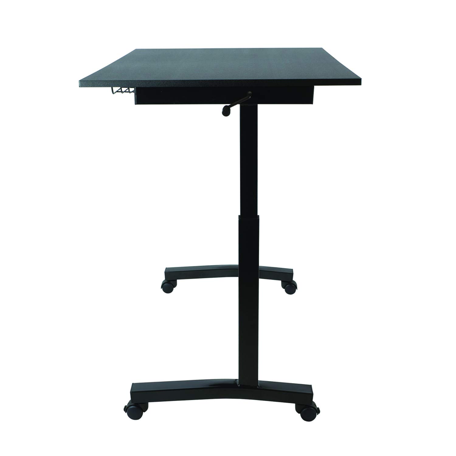 Height Adjustable Standing Desk Large 46 x 30 Inches Sit Stand Up Desk Home Office Computer Desk Memory Preset with T-Shaped Metal Bracket, Black