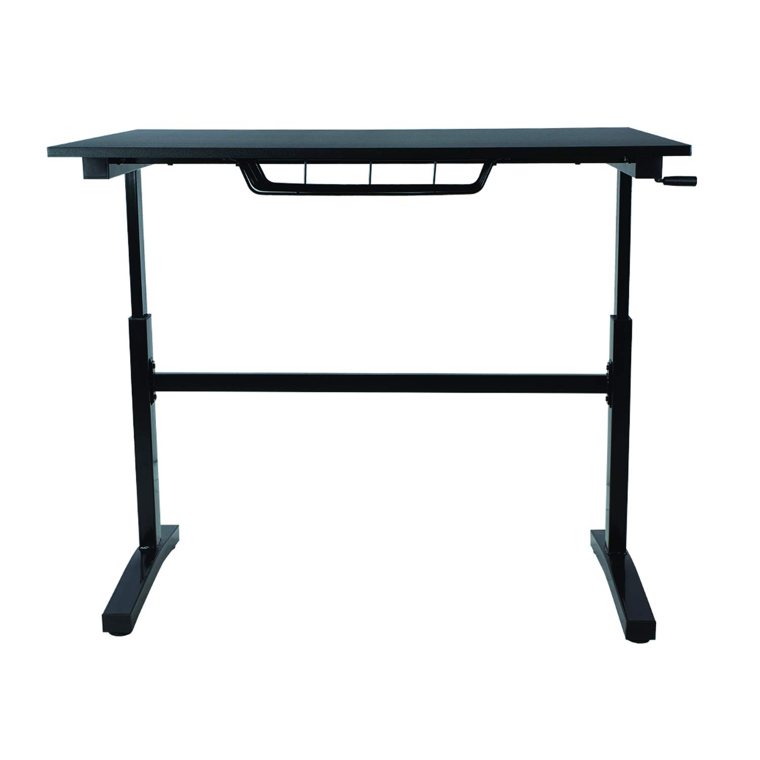 Height Adjustable Standing Desk Large 46 x 30 Inches Sit Stand Up Desk Home Office Computer Desk Memory Preset with T-Shaped Metal Bracket, Black