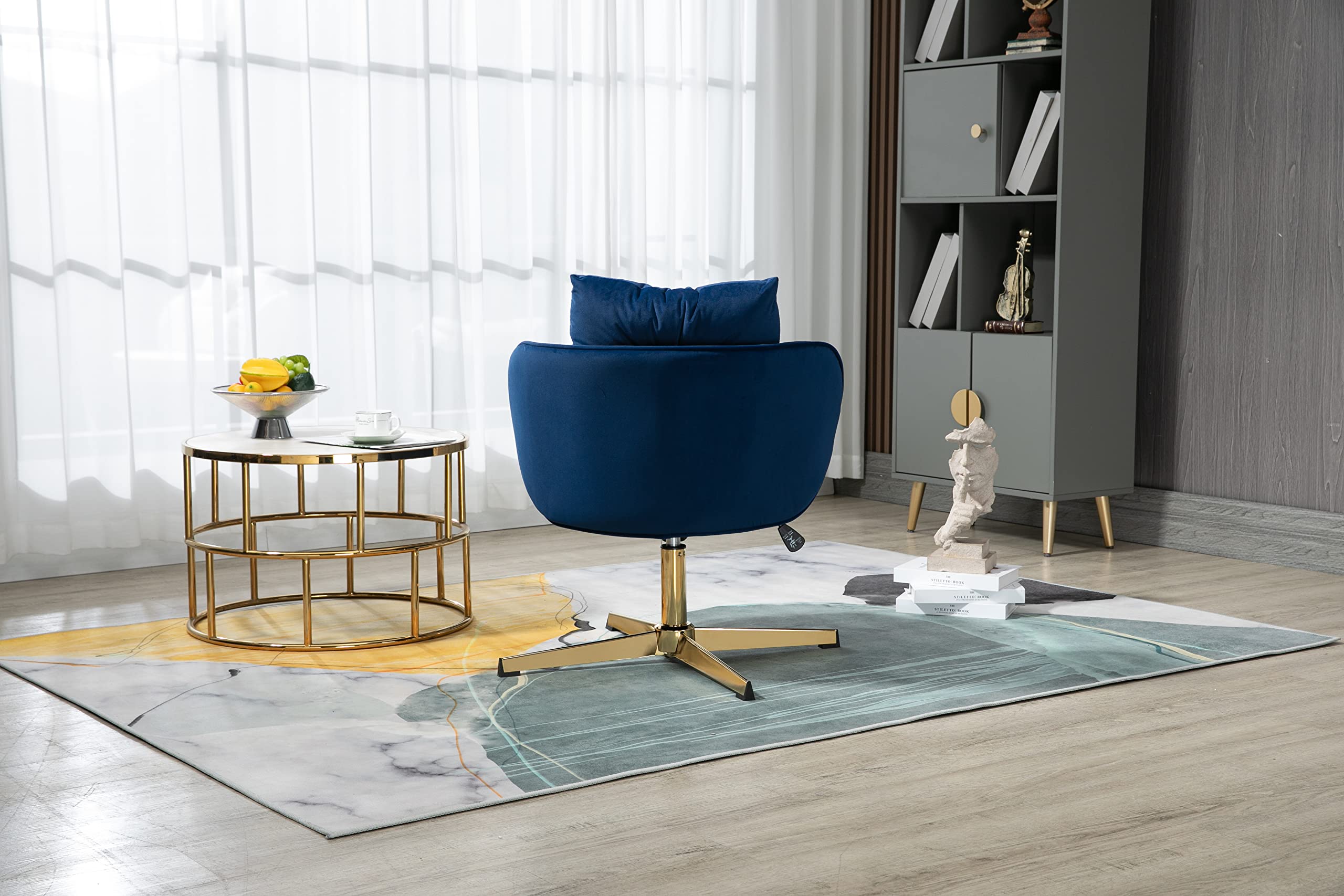 COOLMORE Home Office Desk Chair, Vanity Chair, Modern Adjustable Home Computer Executive Chair Swivel Task Chair for Small Space, Living Room, Make-up, Studying
