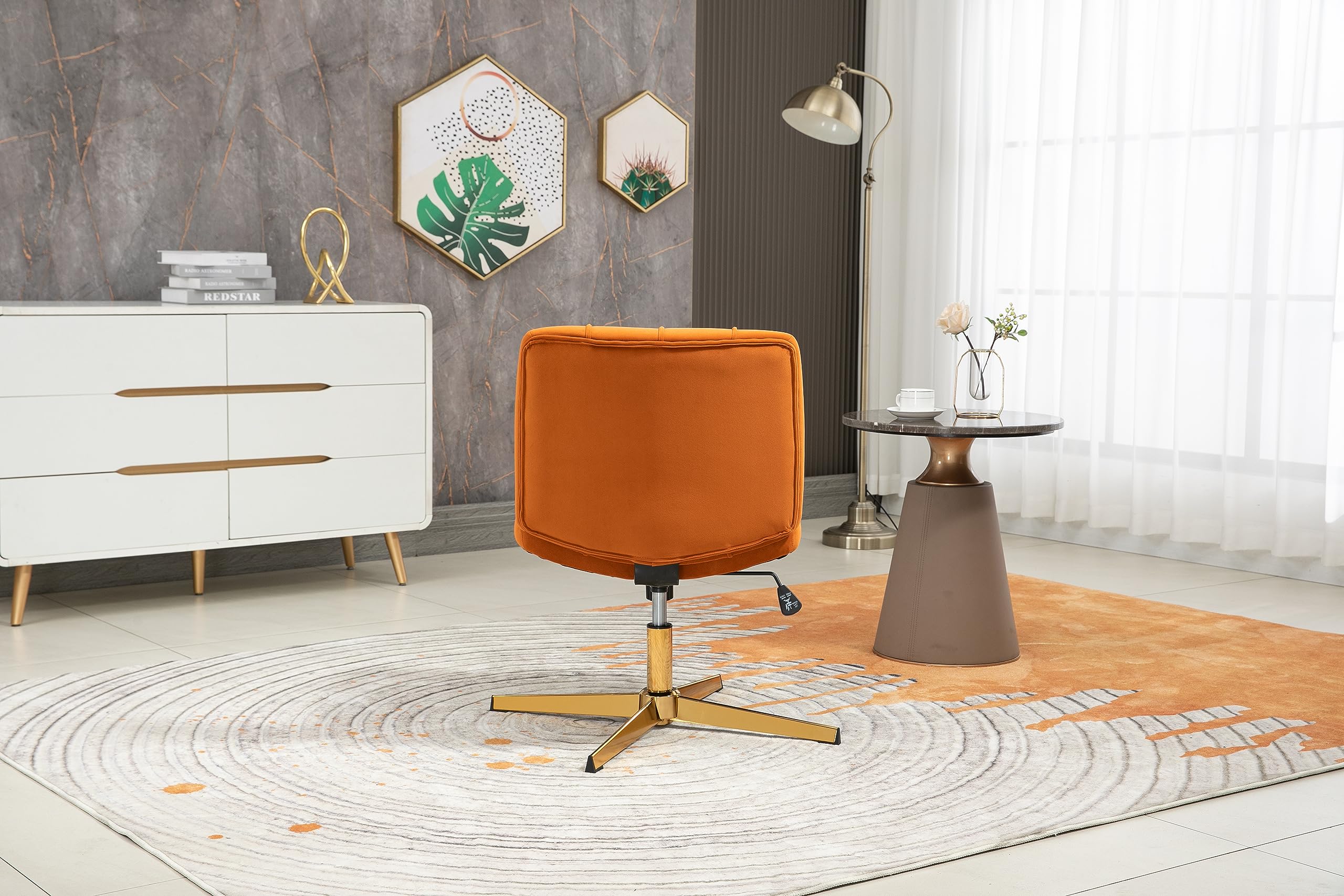 COOLMORE Home Office Desk Chair, Vanity Chair, Modern Adjustable Home Computer Executive Chair Swivel Task Chair for Small Space, Living Room, Make-up, Studying