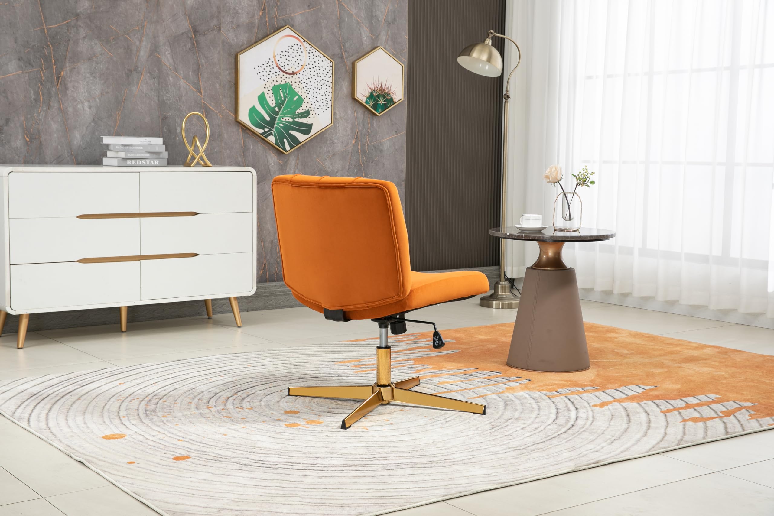 COOLMORE Home Office Desk Chair, Vanity Chair, Modern Adjustable Home Computer Executive Chair Swivel Task Chair for Small Space, Living Room, Make-up, Studying
