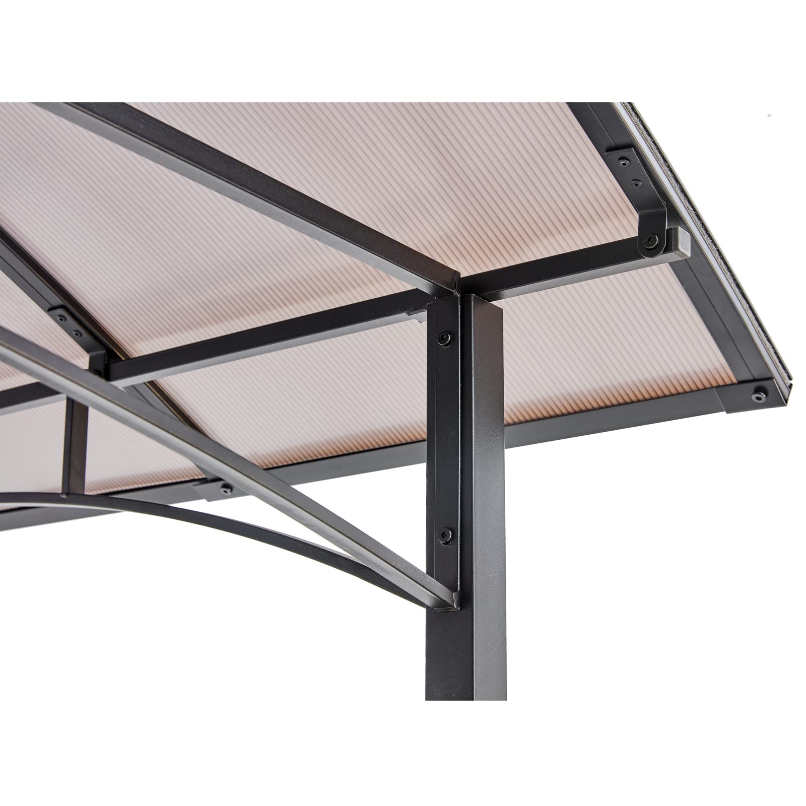 Grill Gazebo 8x5ft,Outdoor Patio Canopy,BBQ shelter with Steel Hardtop and Side Shelves