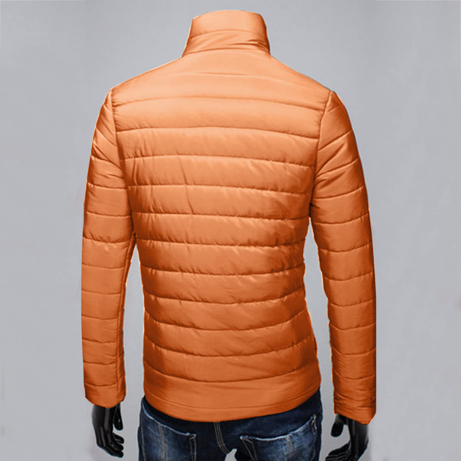 BIFUTON Puffer Jacket Men,Men's Lightweight Packable Hooded Puffer Jacket Insulated Winter Coat for Snow Ski Traveling H1011