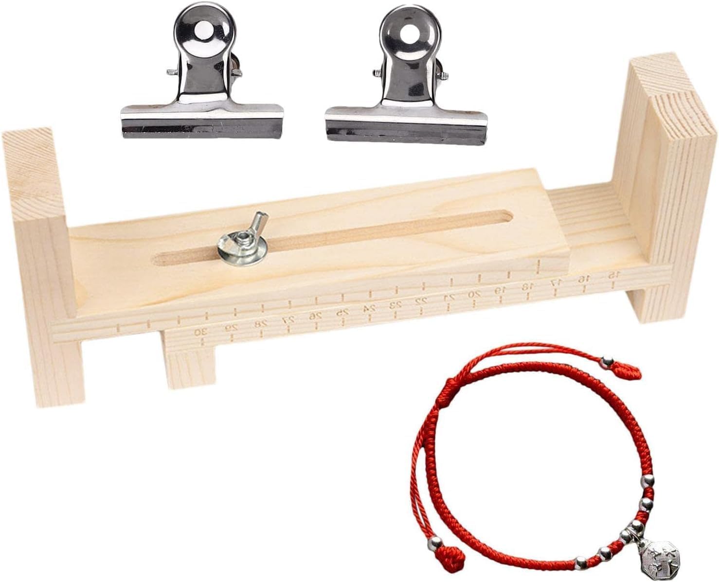Paracord Jig Bracelet Maker | Wooden Jig Bracelet Maker with Bracelet Maker Knotters Tool Kit Braiding and Weaving DIY Craft Tool Kit Braiding Tool for DIY Craft Bracelets Weaving Jewelry Making Kits