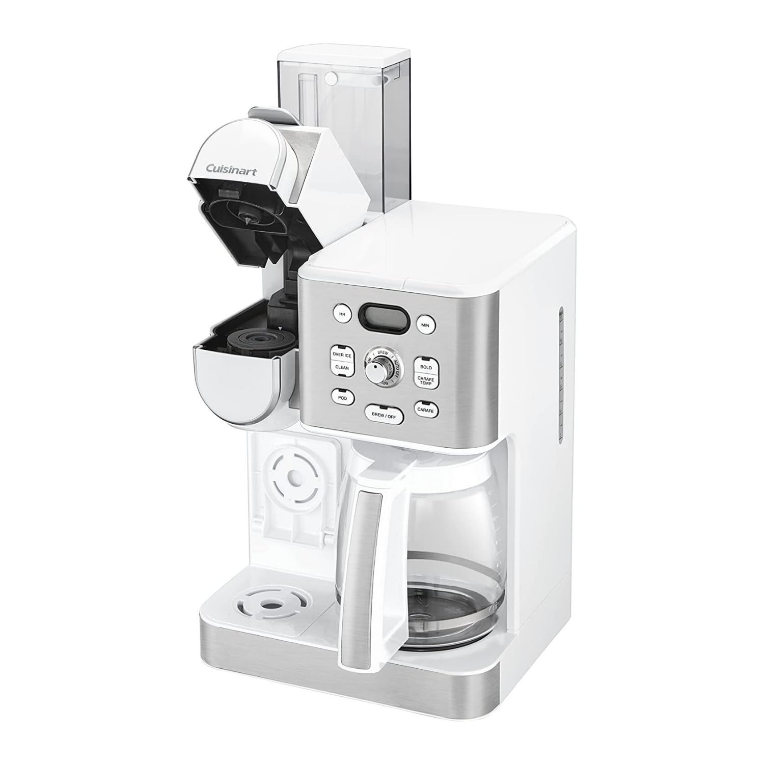 Cuisinart SS-16W Stainless Steel Coffee Maker (White) - 25% Faster Brewing, Combo Coffee Center for Rich Coffee Bundle with Stainless Steel Tumbler, and Medium Roast Single-Serve K-Cup Pods (3 Items)