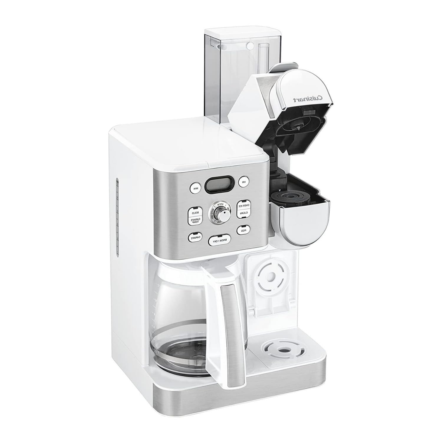 Cuisinart SS-16W Stainless Steel Coffee Maker (White) - 25% Faster Brewing, Combo Coffee Center for Rich Coffee Bundle with Italian Roast Single-Serve K-Cup Pods, and Brewer Cleaning Cups (3 Items)