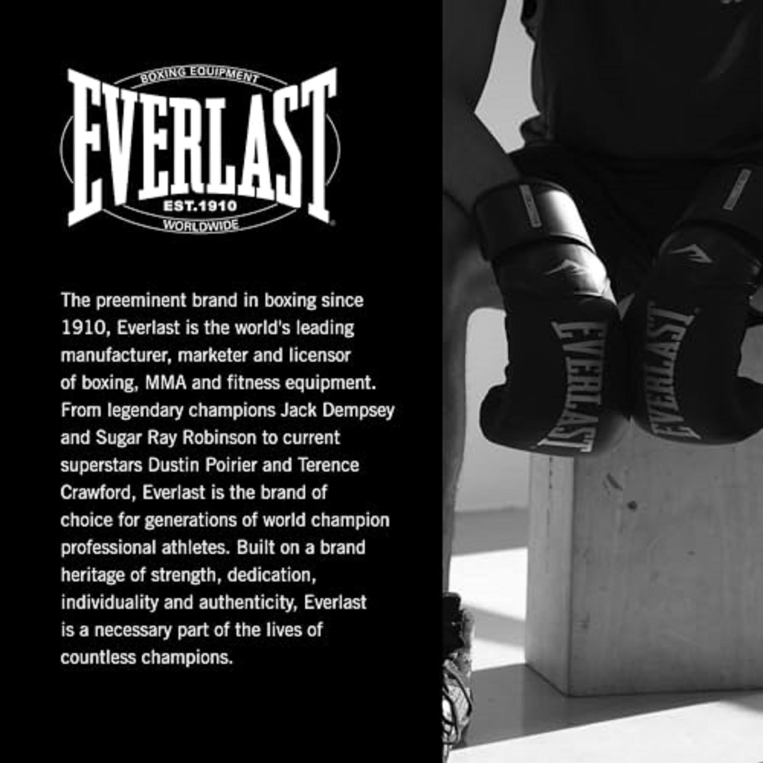 Everlast Elite 2 Boxing Gloves, Pro Training Gloves for Men and Women, Secure Fit Hook and Loop Closure & Ventilation, Heavy Bag & Speedbag Training (16 oz, Black/Gold)
